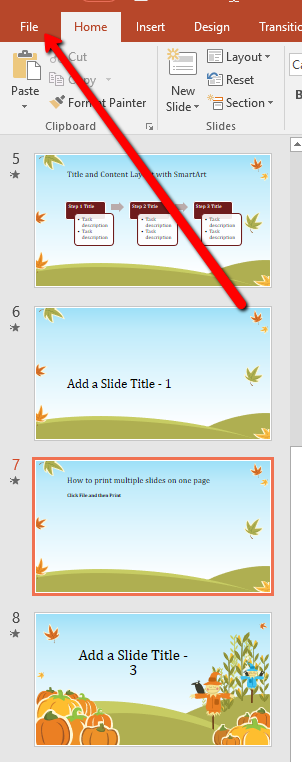 How To Print Multiple Slides On One Page Of A Document
