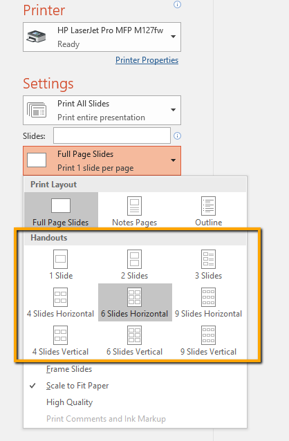 How To Print Multiple Slides On One Page Of A Document